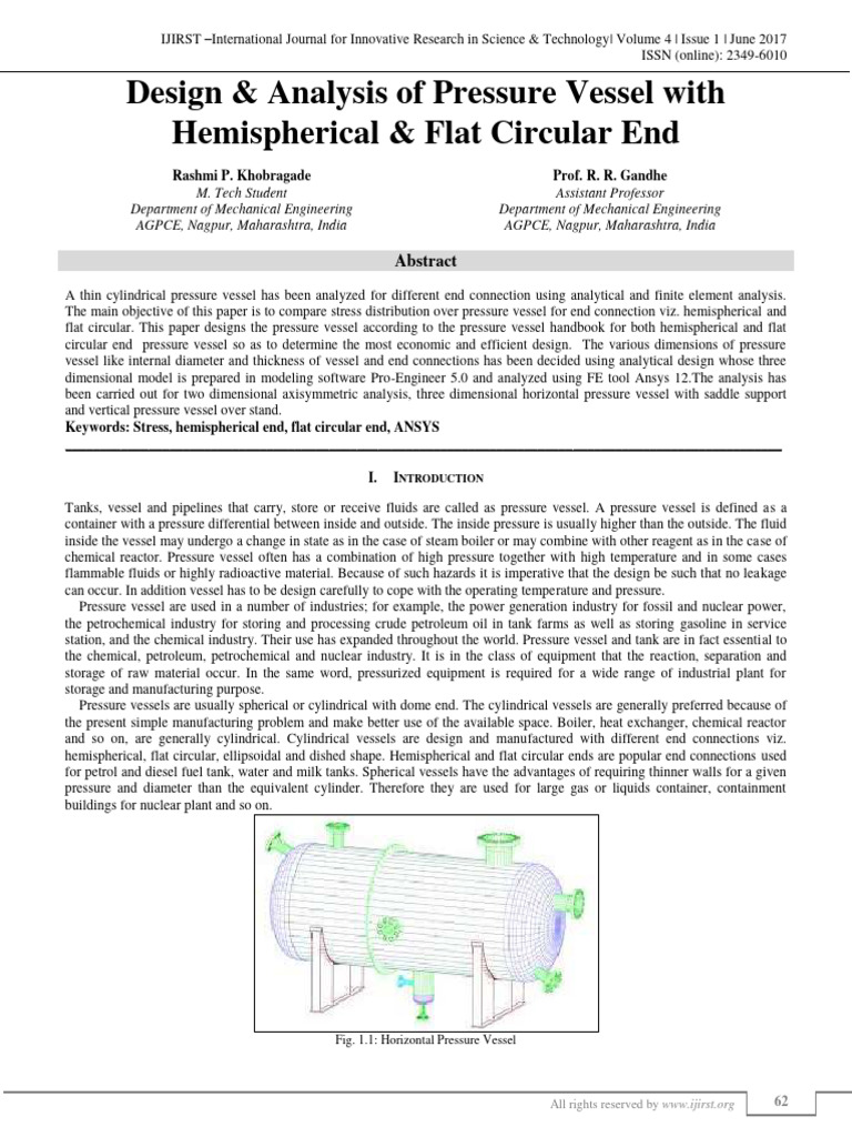Pressure Vessel Design & Analysis | PDF | Stress (Mechanics) | Nuclear ...
