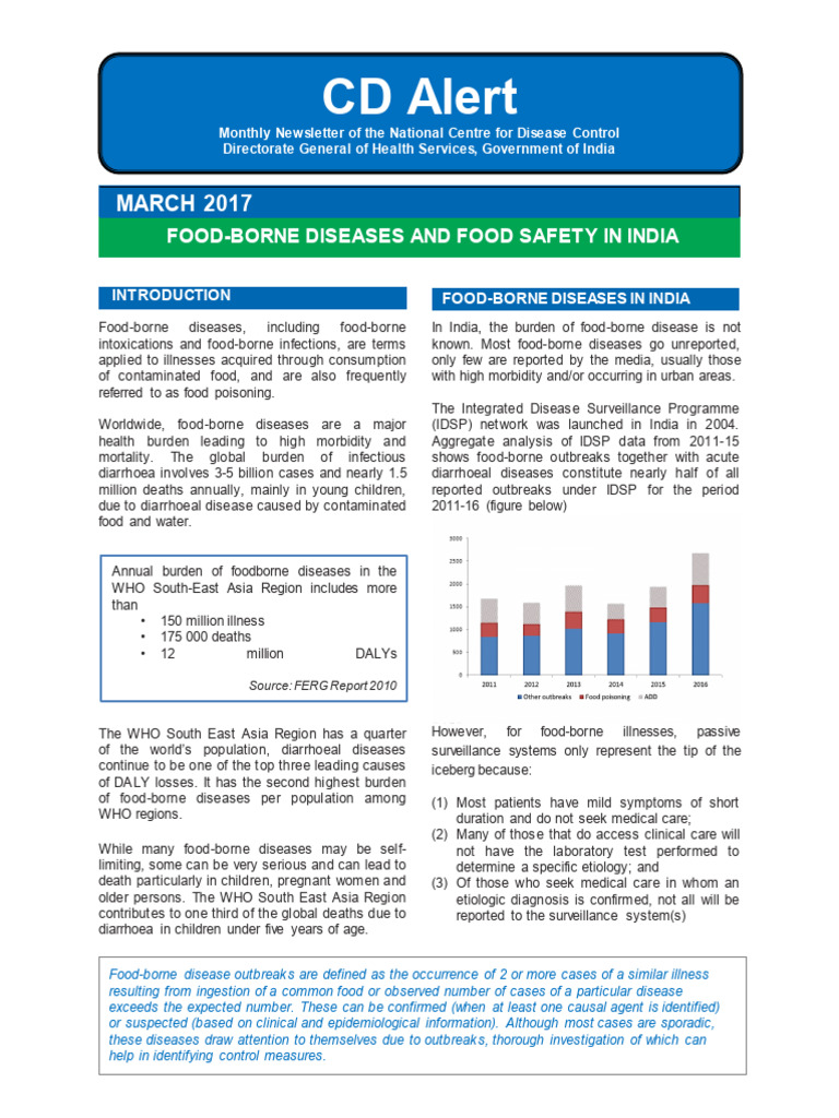 Food-Borne Diseases and Food Safety in India | PDF | Foodborne Illness ...