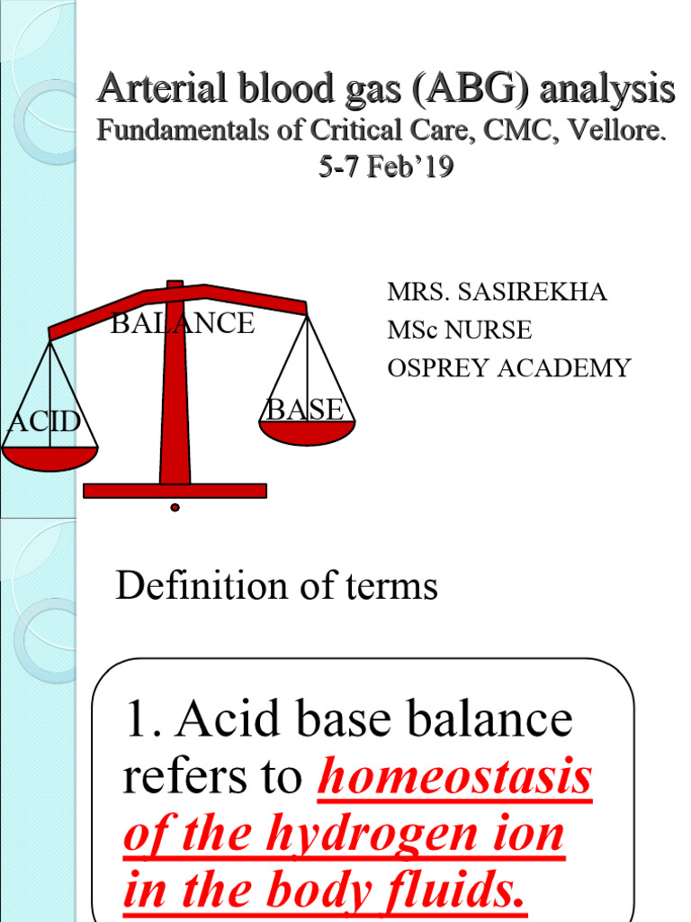 Abg Analysis | PDF | Medical Emergencies | Intensive Care Medicine