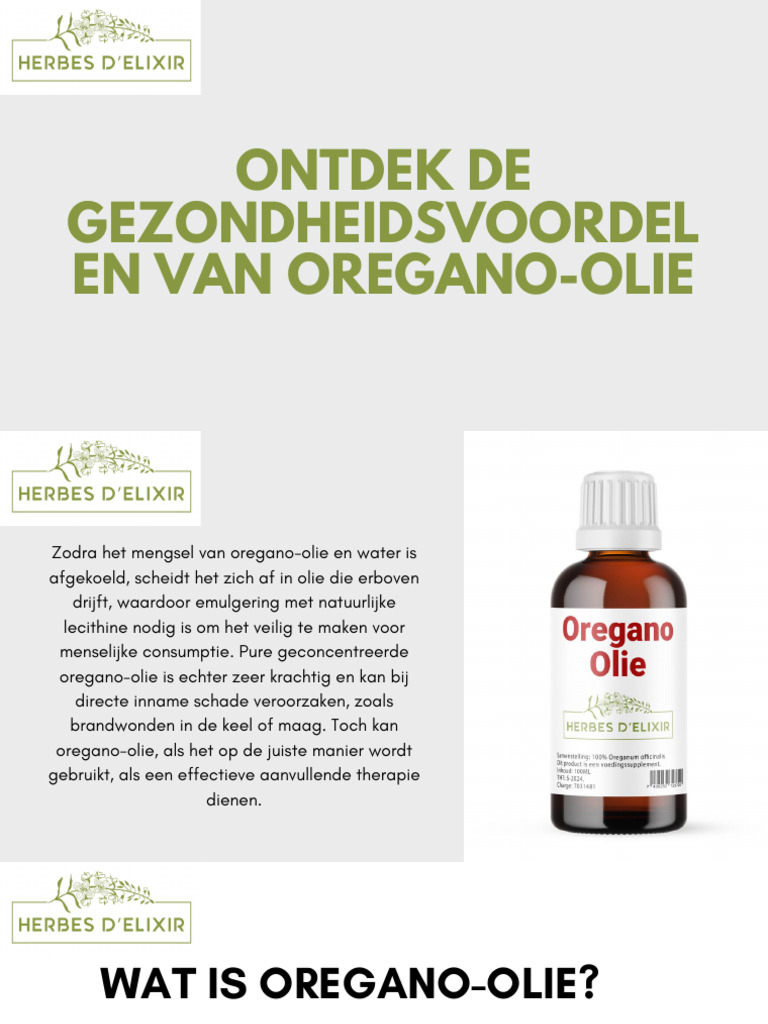 Ontdek de Gezondheidsvoordelen Van Oregano-Olie | PDF