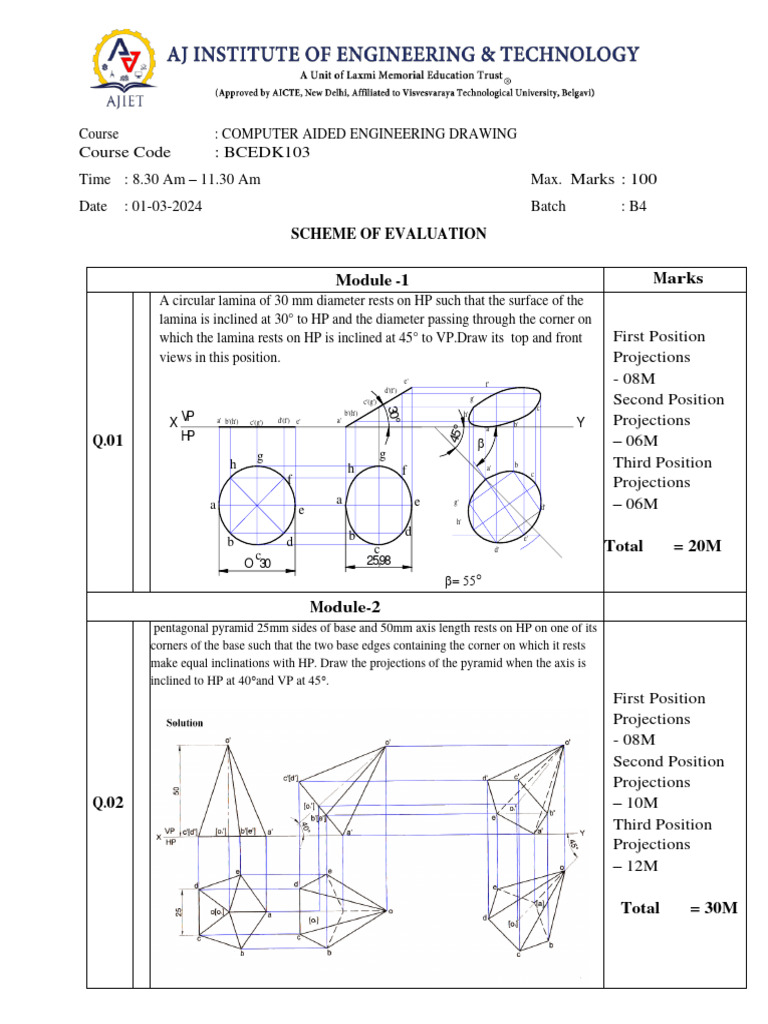 Solution QUESTION PAPER 01-3-2024 (8.30-11.30) | PDF | Euclidean ...