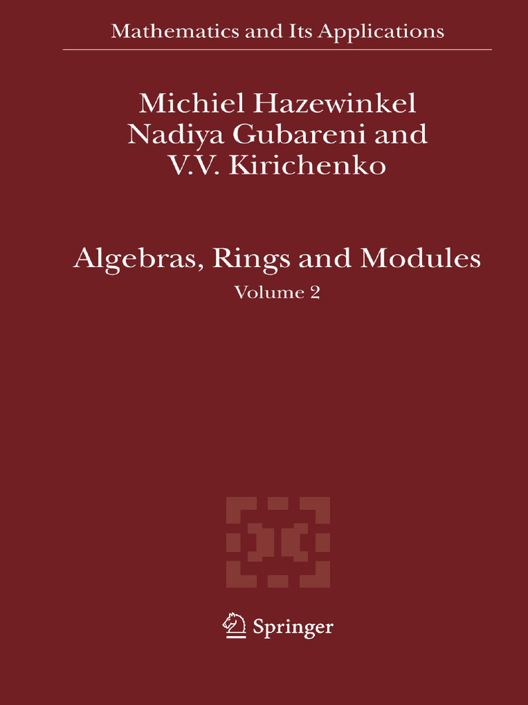 Algebras, Rings and Modules Vol.2 | PDF | Group (Mathematics ...