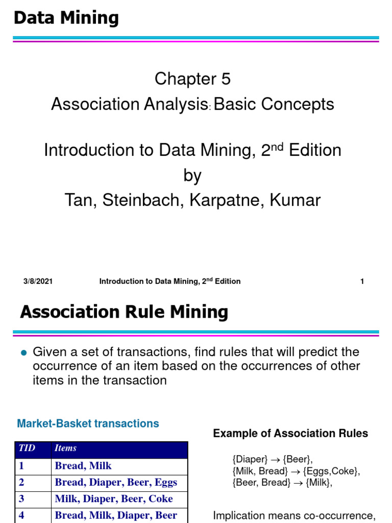 Association Analysis in Data Mining | PDF | Applied Mathematics ...