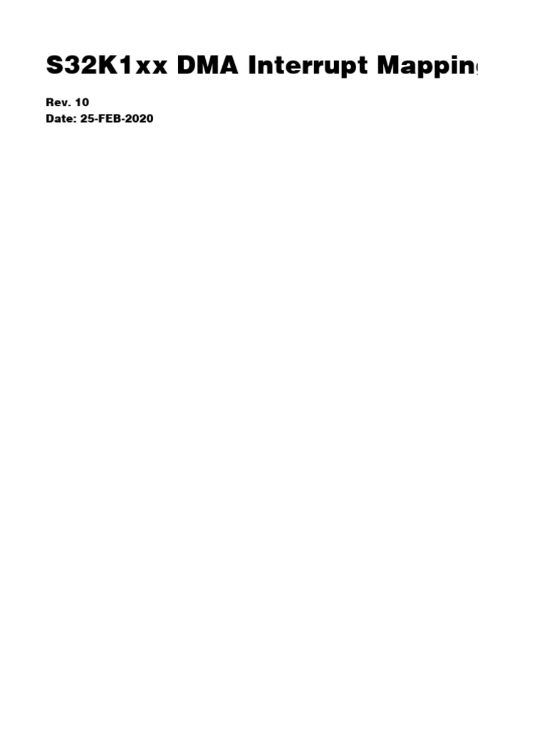 S32K1xx DMA Interrupt Mapping | PDF | Computer Engineering | Computer Data