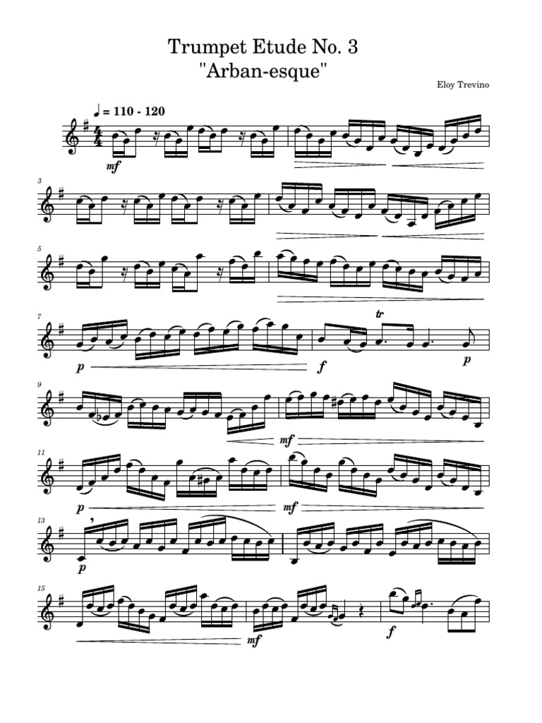 Trumpet Etude No. 3 Arban-Esque | PDF
