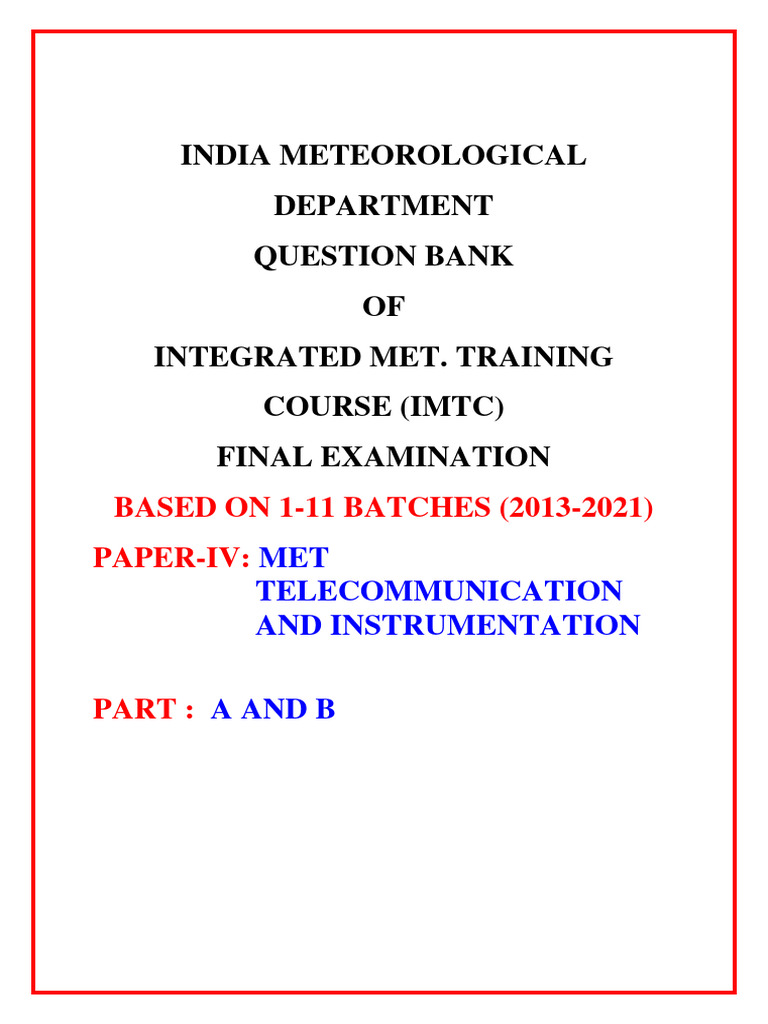 Paper Vi Qb Imtc Telecommunication And Instruments Pdf Computer