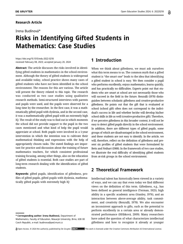 HP Maths | PDF | Intellectual Giftedness | Gifted Education