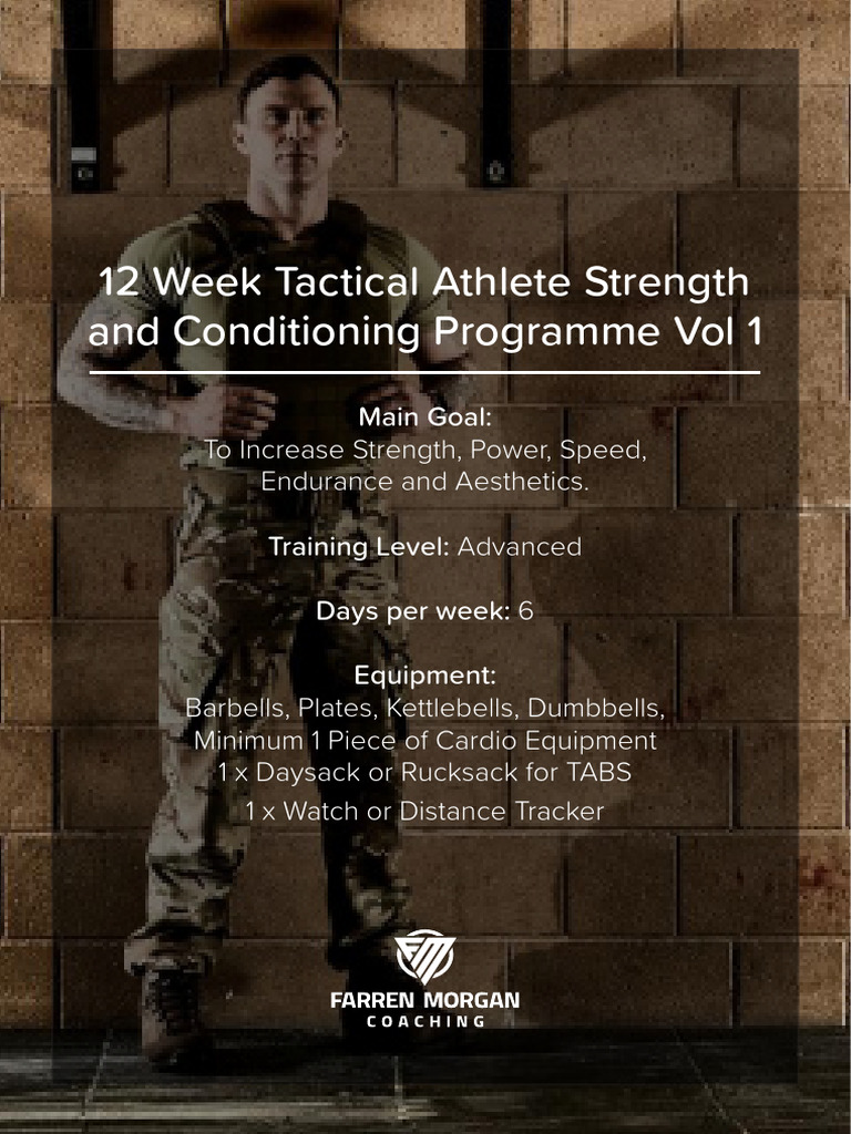 12 Week Tactical Athlete | PDF | Kettlebell | Physical Fitness