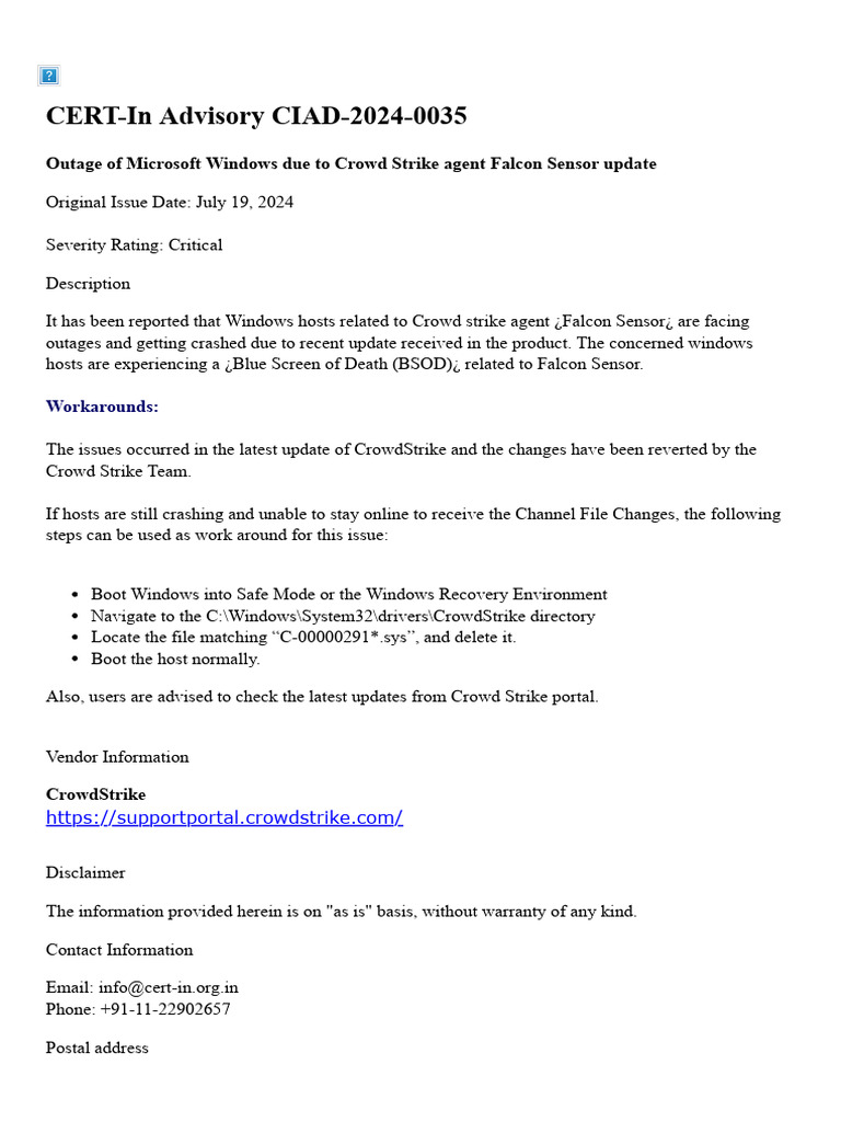 CERT-In Advisory Note | PDF