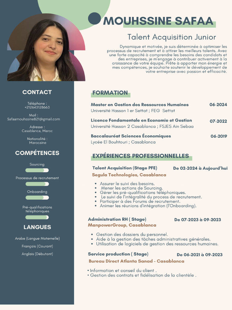 CV Safaa MOUHSSINE | PDF