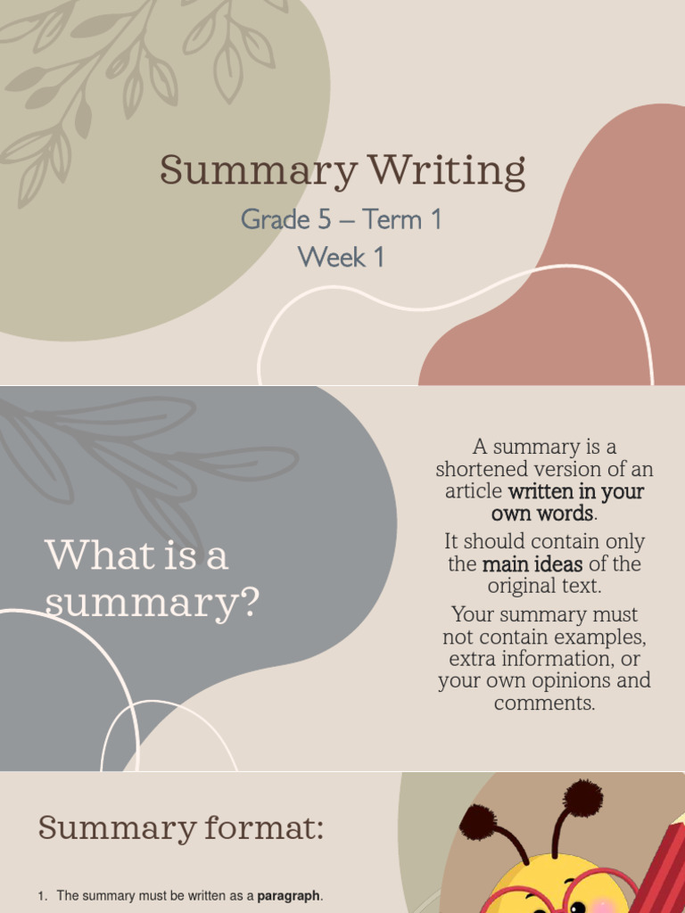 Summary Writing PPP | PDF