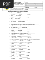 GRADE-3-ENGLISH-Sample Test | PDF | Verb | Grammatical Tense