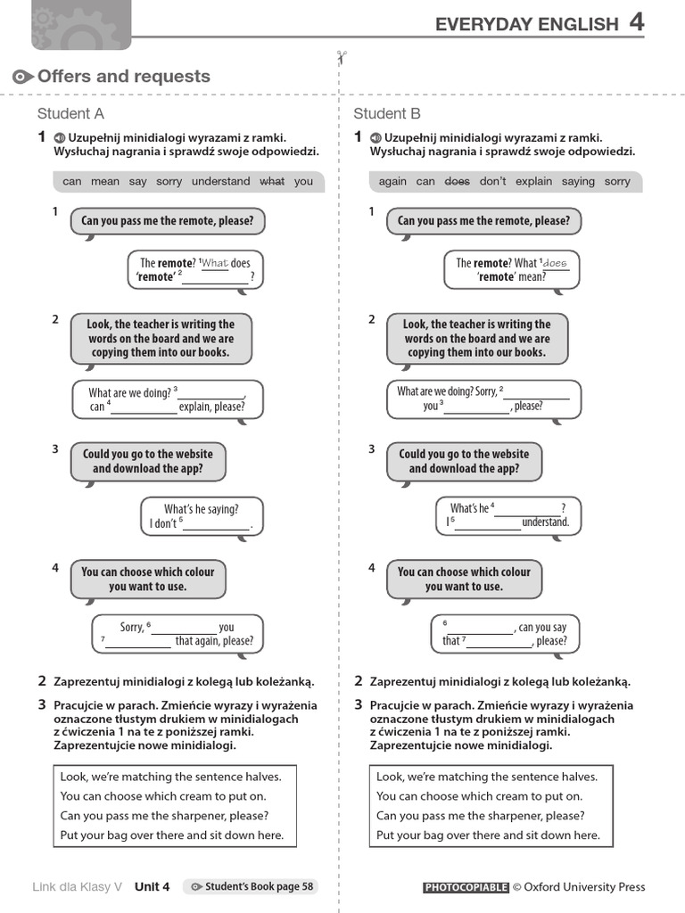 Link L5 U4 Everyday English Ws | PDF