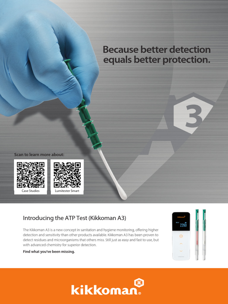 Kikkoman A3 Brochure | PDF | Sanitation | Sensitivity And Specificity
