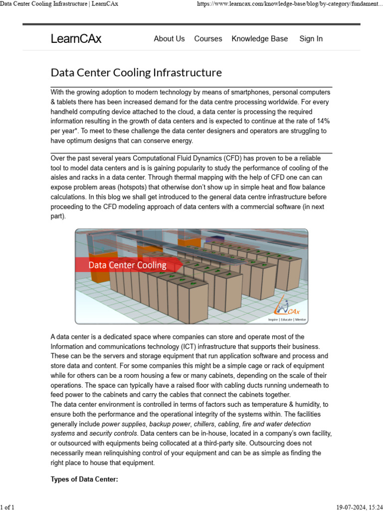 Data Center Cooling Infrastructure - LearnCAx | PDF | Data Center | Computing