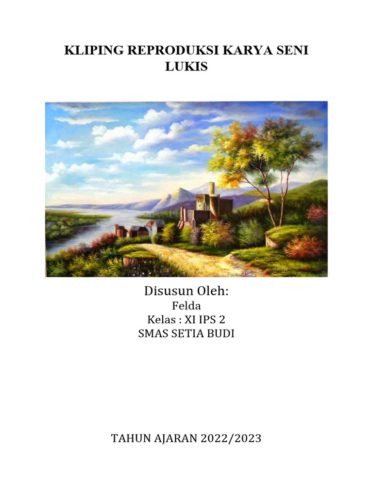 KLIPING REPRODUKSI KARYA SENI LUKIS, Shafa Aulia | PDF