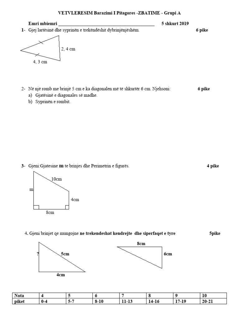 Vetvleresim Teorema E Pitagores Tremujori 2 Kl 9 Pdf