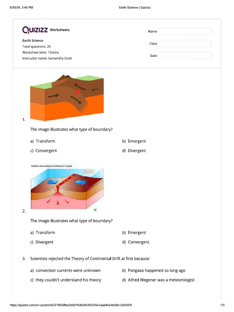 Earth Science 1 | PDF
