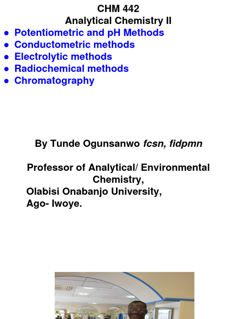 CHM 442 Analytical Chemistry II | PDF | Elution | Chromatography