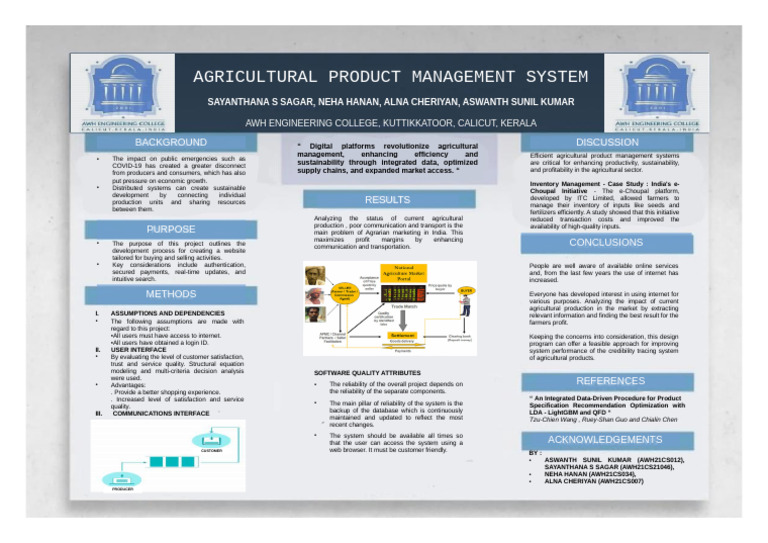 Project On Agricultural Product Management System Pdf Reliability