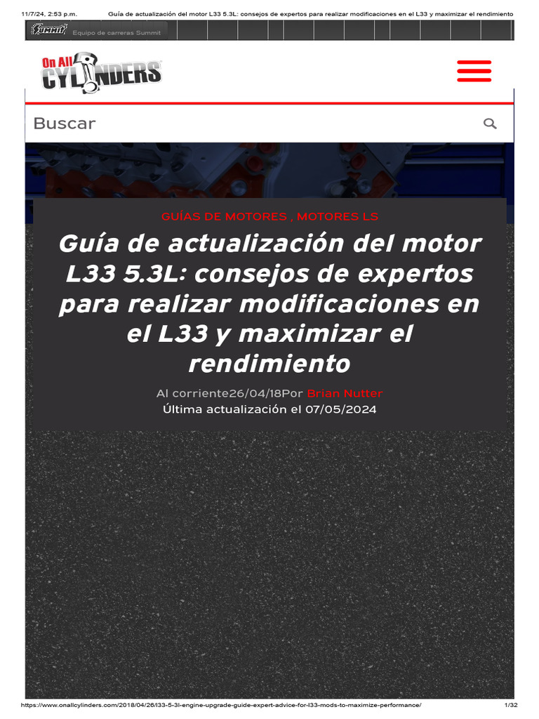 Guía de Actualización Del Motor L33 5.3L - Consejos de Expertos para ...