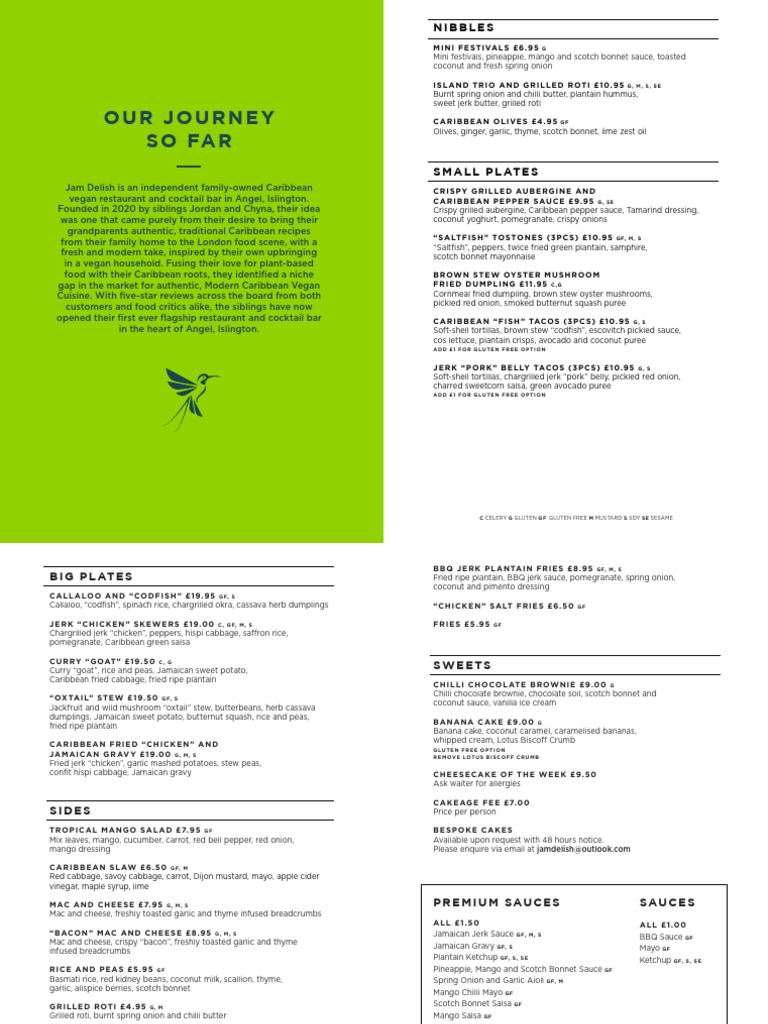 Caribbean Vegan Restaurant Menu | PDF | Cuisine | Western Cuisine