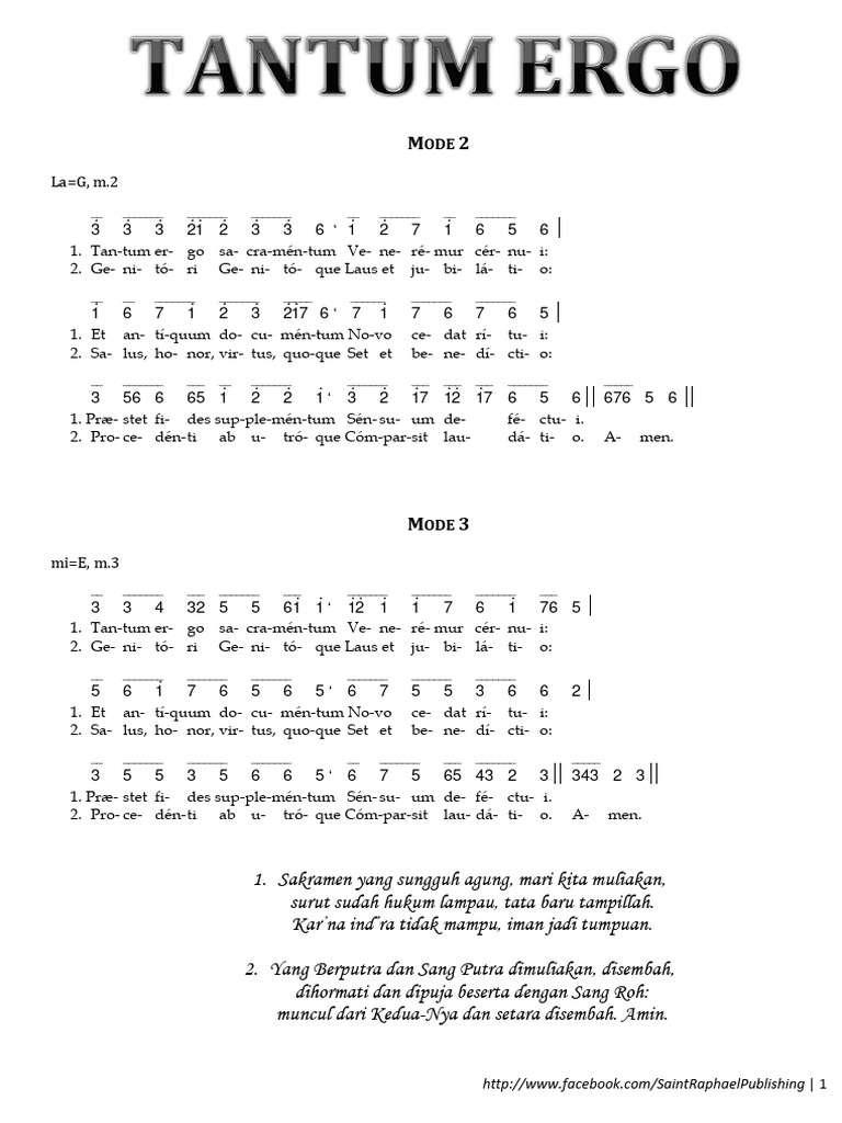 Tantum Ergo Gregorian Mode 2 5 | PDF