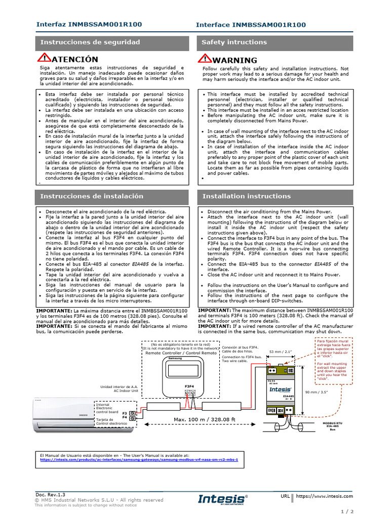 Installation Sheet Inmbssam001r100 | PDF | Protocolos de capa física ...