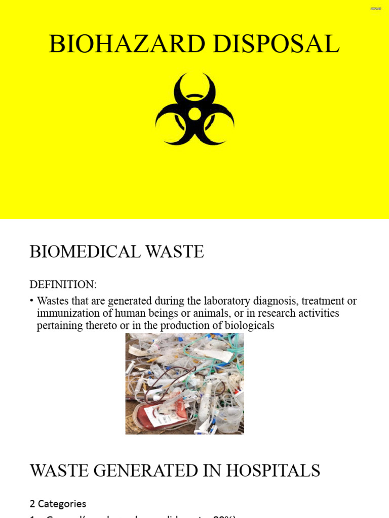 Biohazard Disposal | PDF | Waste | Waste Management