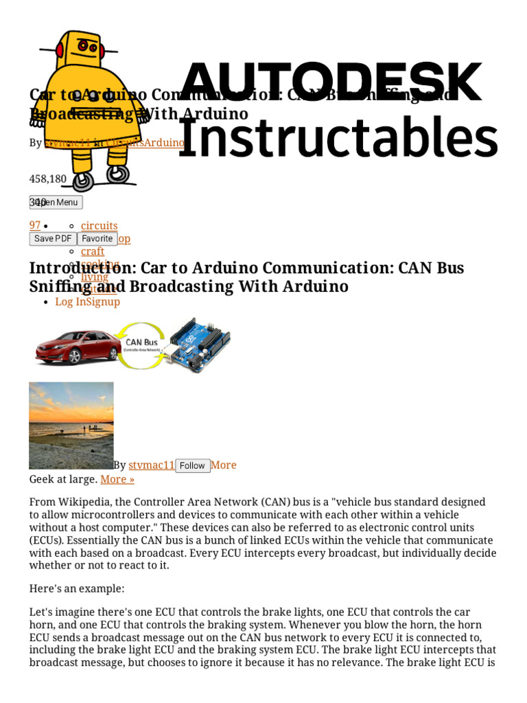 Car To Arduino Communication - CAN Bus Sniffing and Broadcasting With Arduino - 4 Steps ...