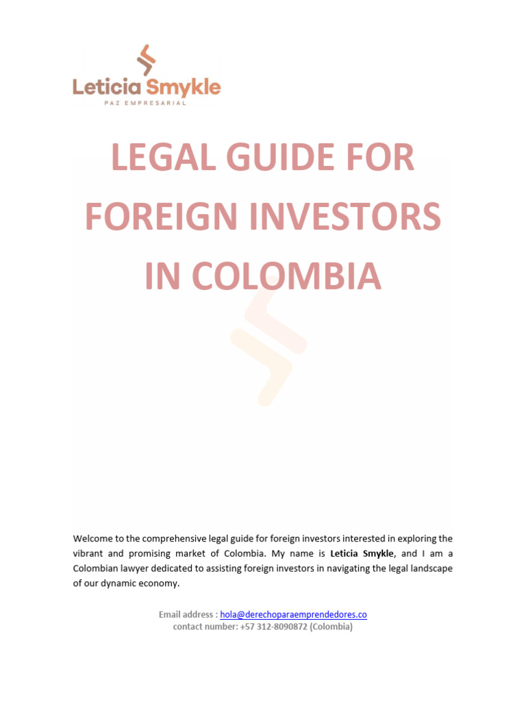 Legal Guide For Forign Investors | PDF | Investing | Colombia