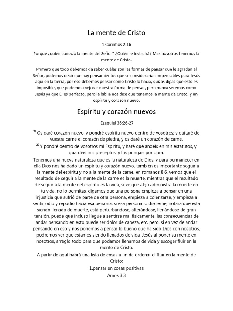 15.La mente de Cristo | PDF | Cristo (título) | Amor