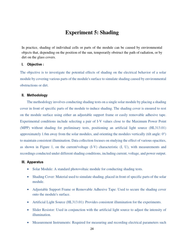 lab_Shading | PDF | Solar Panel | Electrical Engineering