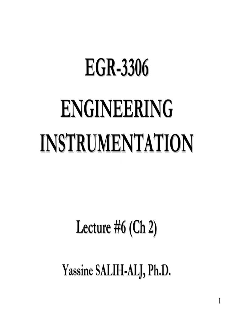 Lecture06.EI - Ch2 Instrumentation | PDF | Electrical Impedance | Electrical Network