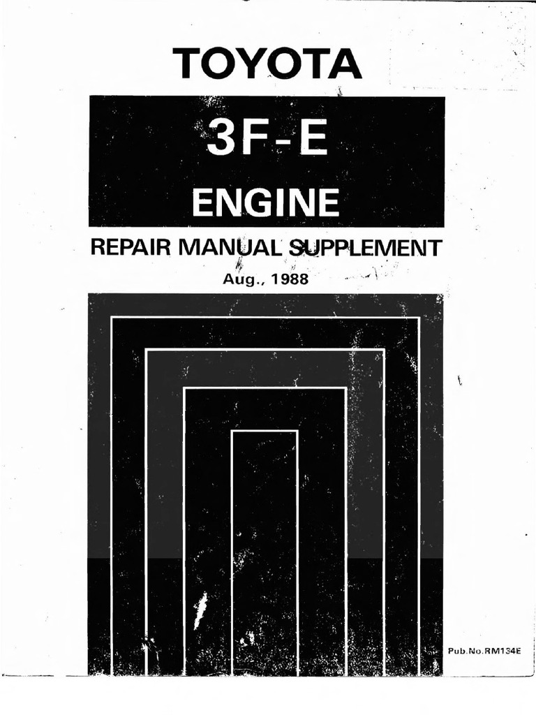 3FE Engine Repair Manual Suppliment | PDF