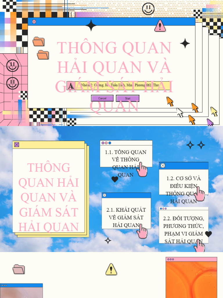 Xanh dương Hồng Cam Hợp xu hướng Hoài cổ Kỹ thuật số Bản thuyết trình Sáng tạo | PDF