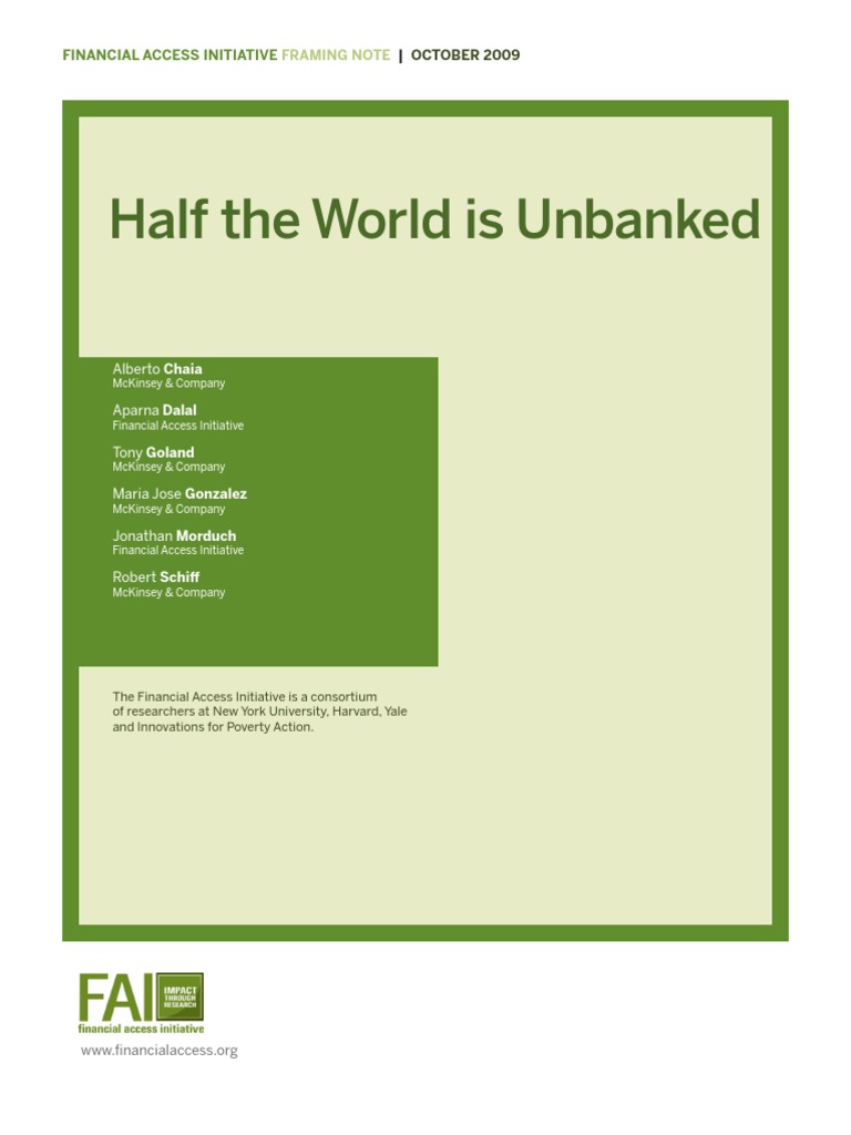 Half The World Is Unbanked: Financial Access Initiative | PDF ...