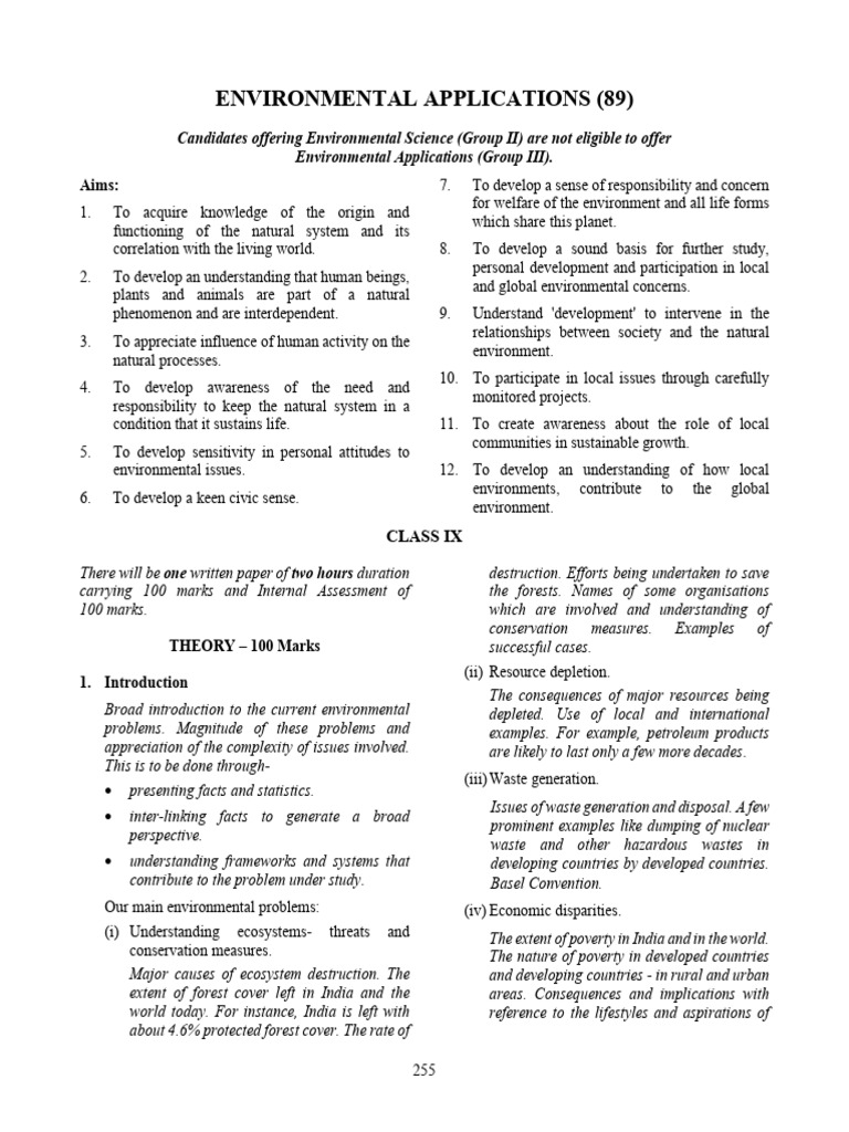 ICSE Class 10 Environmental Applications | PDF | Ecosystem ...