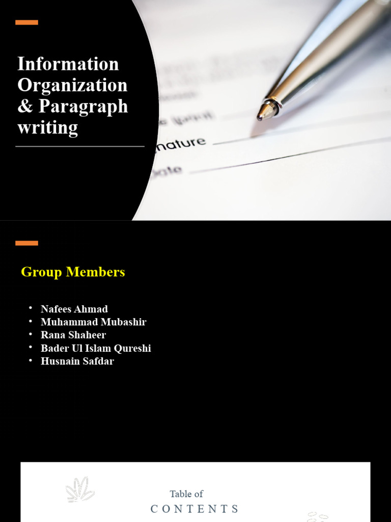 Information - Organization - Nafees Ahmad - Mubashir - Rana - Bader ...