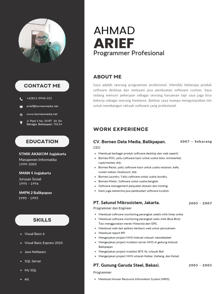 CV Ahmad Arief R3 | PDF