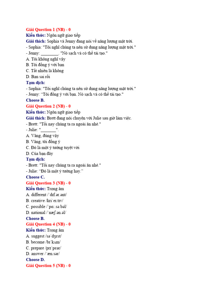 Giai - Đề Thi THPTQG 2024 Mã 401 | PDF