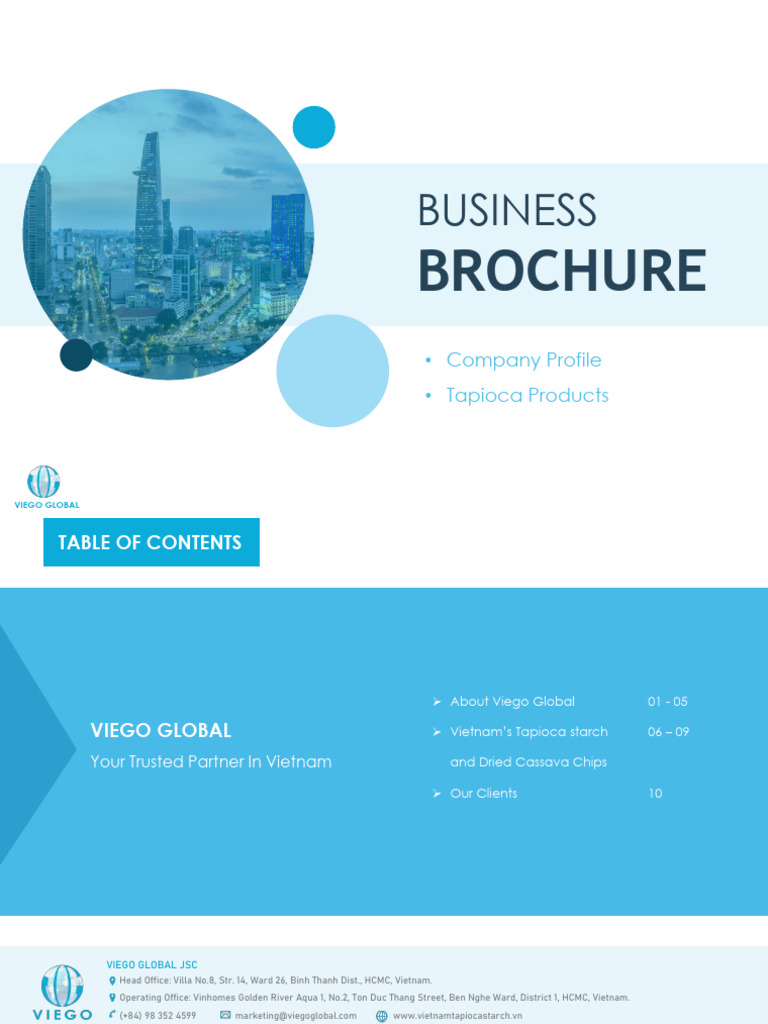 Viego Global JSC - Tapioca Catalogue | PDF | Economies