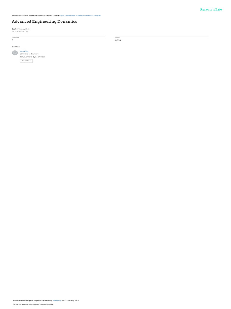 Advanced Engineering Preface | PDF | Kinematics | Classical Mechanics