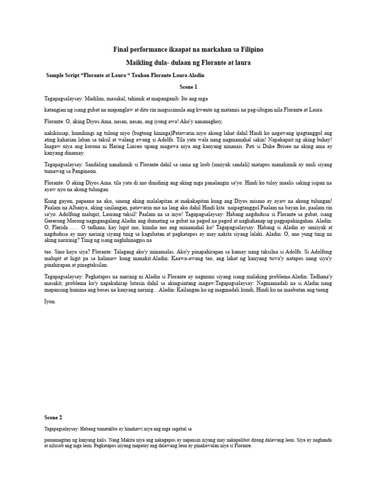 Florante at Laura Buod | PDF