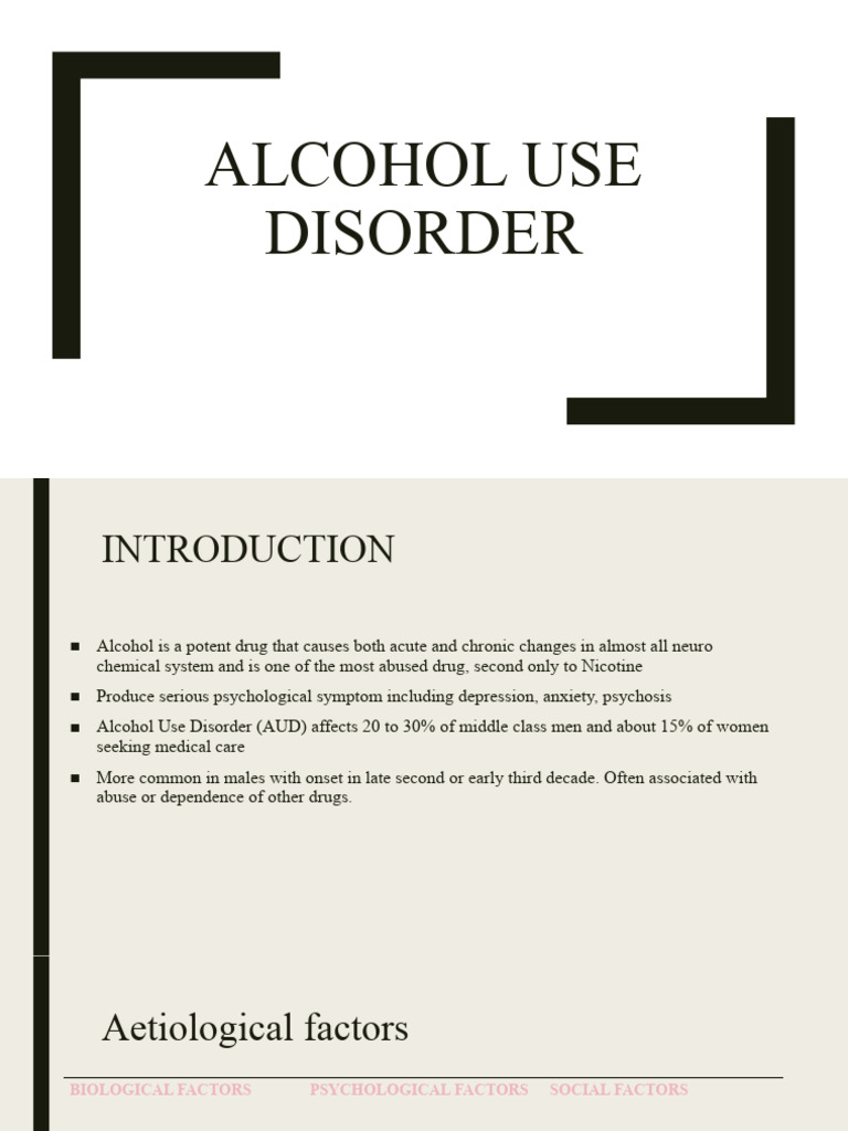 Alcohol Use Disorders | PDF | Alcoholism | Substance Abuse