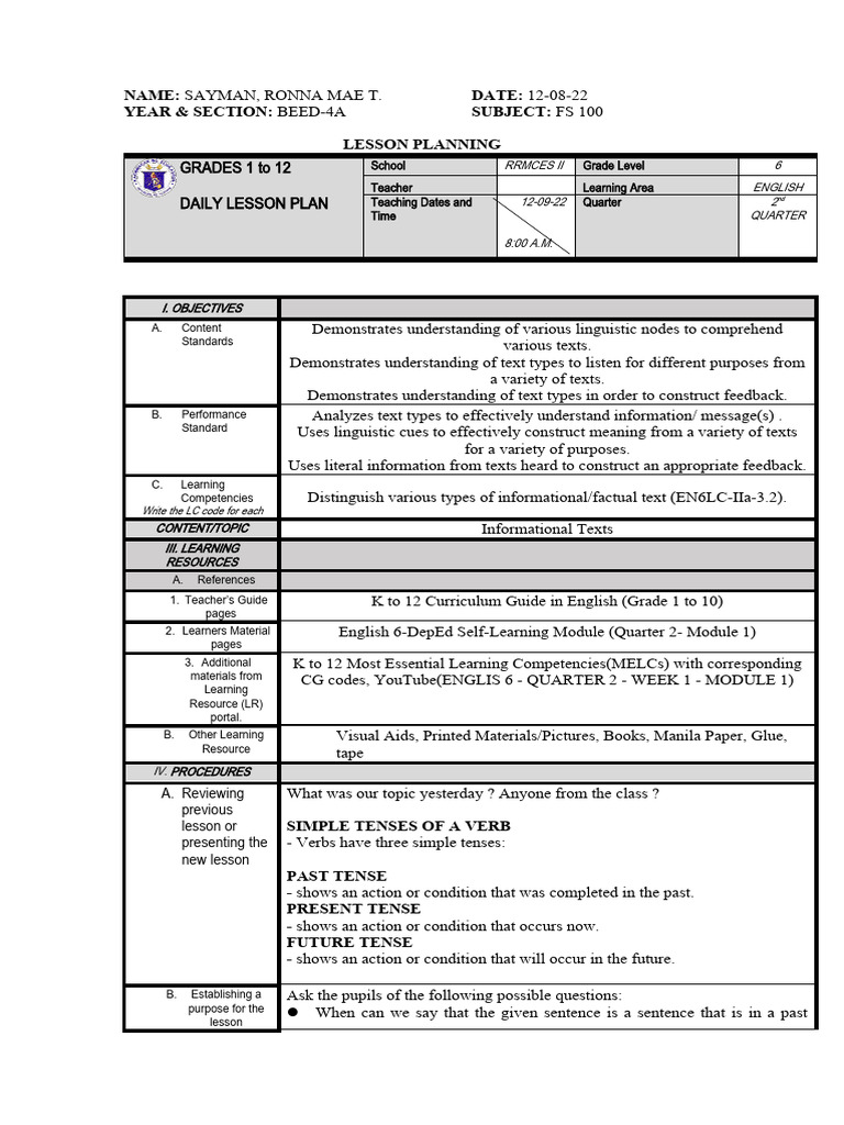 SAYMAN - Module 1 - FINAL OUTPUT | PDF | Grammatical Tense | Books