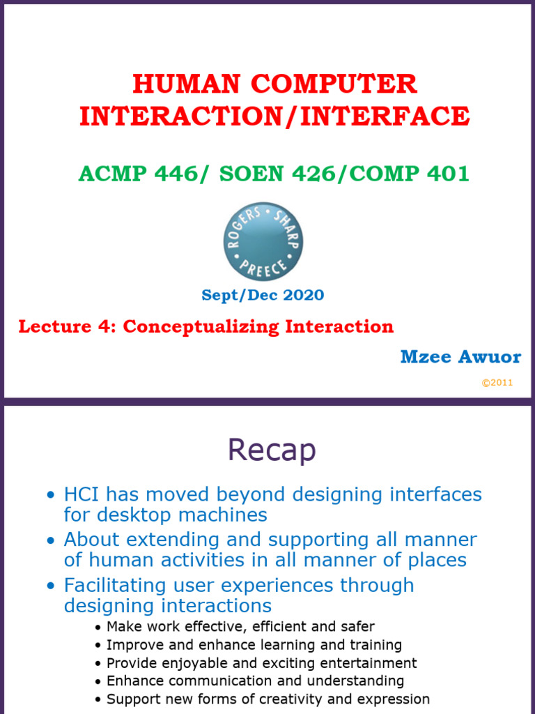 4 Conceptualizing Interaction | PDF | Human–Computer Interaction | User Interface