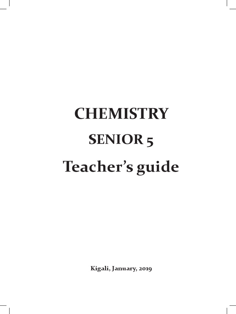 Chemistry S5 TG | PDF | Educational Assessment | Learning