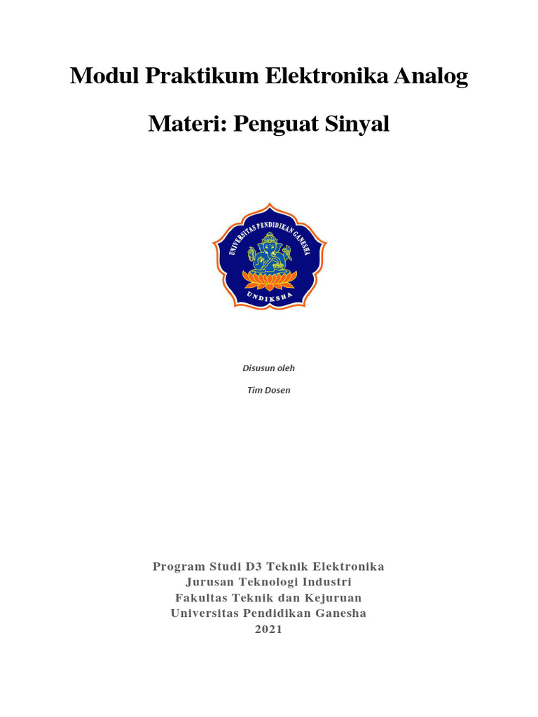 Modul Digital Daring - Praktikum Elektronika Analog Tipe C - Penguat ...