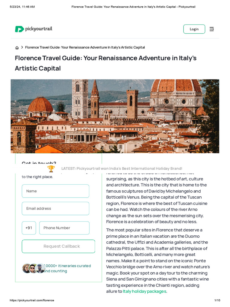 Florence Travel Guide - Your Renaissance Adventure in Italy's Artistic ...